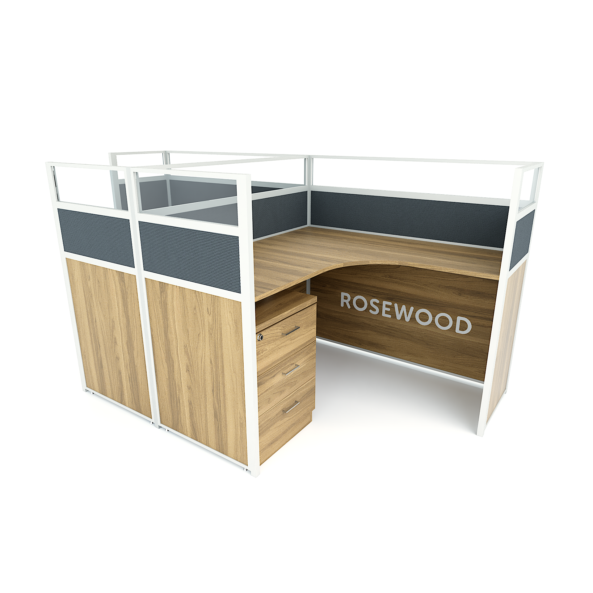 Chronolink L-shape workstation - Side by Side | Rosewood Workspace ...