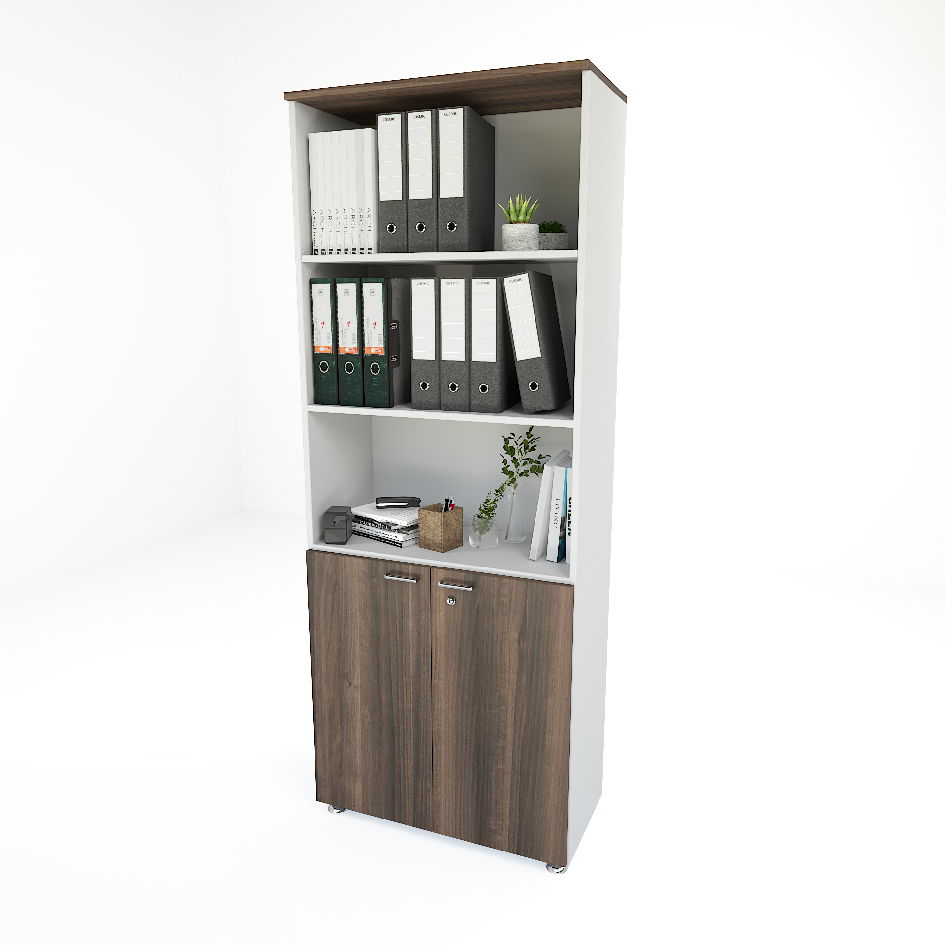 Half-open, Half swing-door Cabinet | Rosewood Workspace Solutions